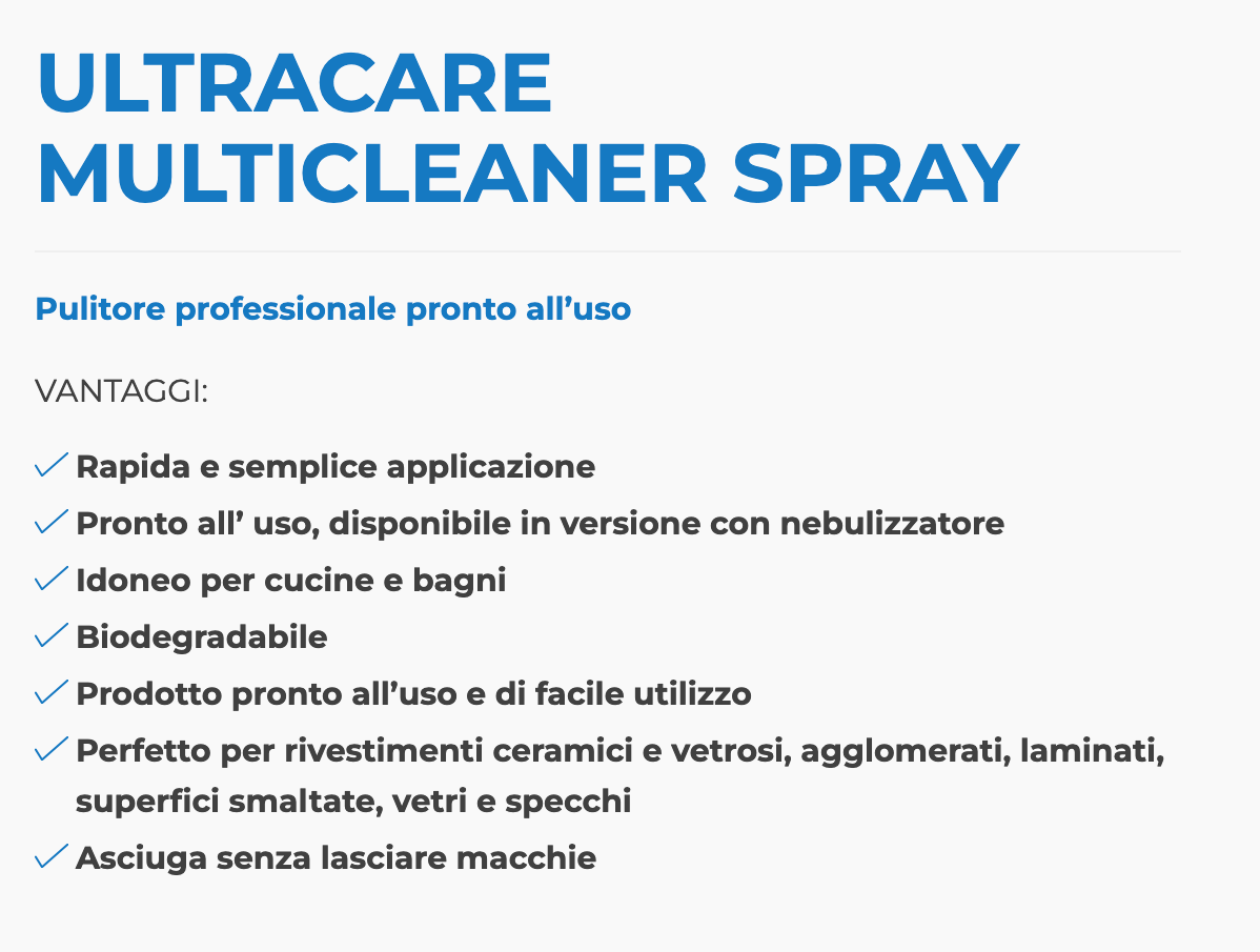 Pulitore Casalingo Universale Multisuperficie – SPRAY 0,75 LT ...